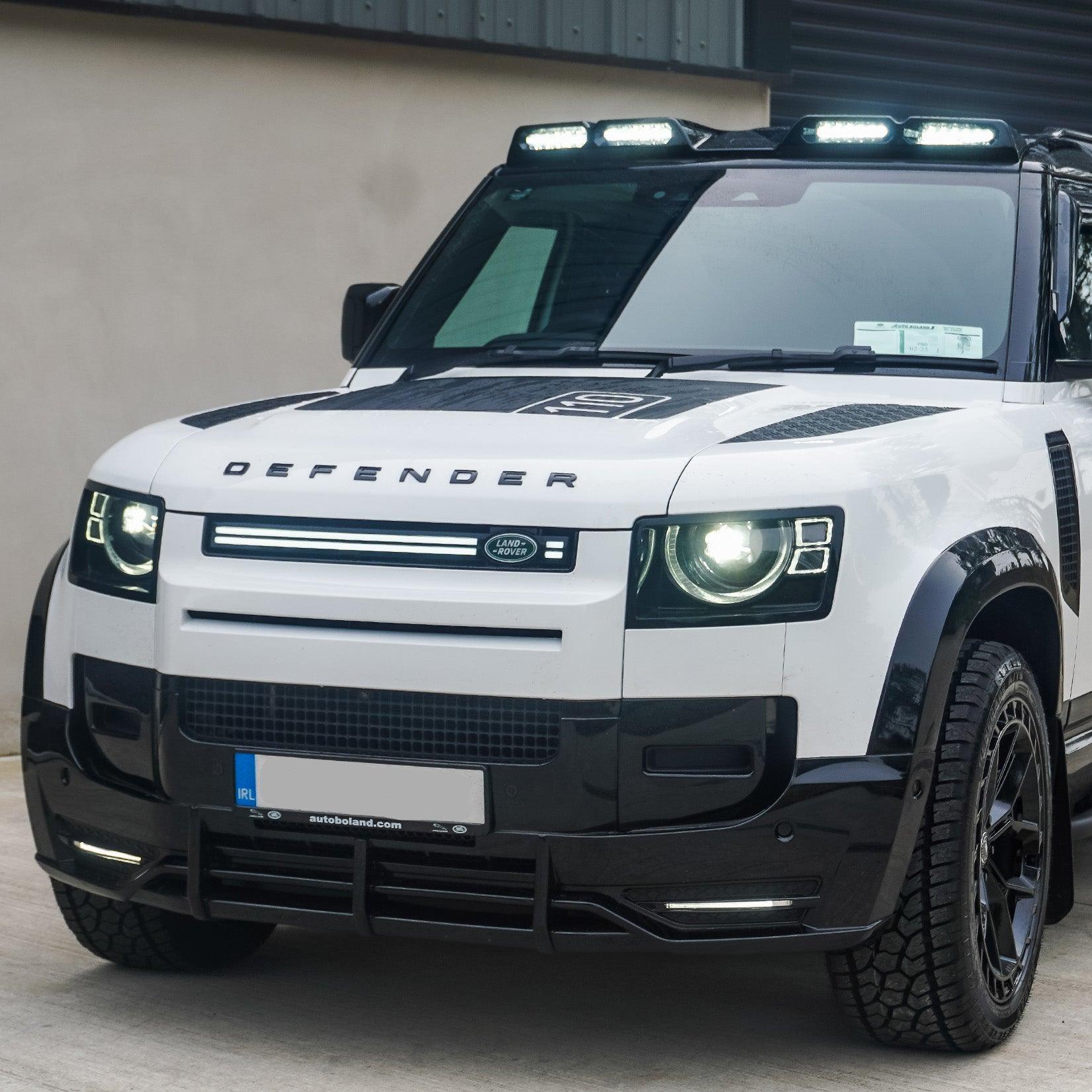 Land Rover Defender L663 90 / 110 / 130 2020 Onward – Front Bumper Splitter in Gloss Black ...