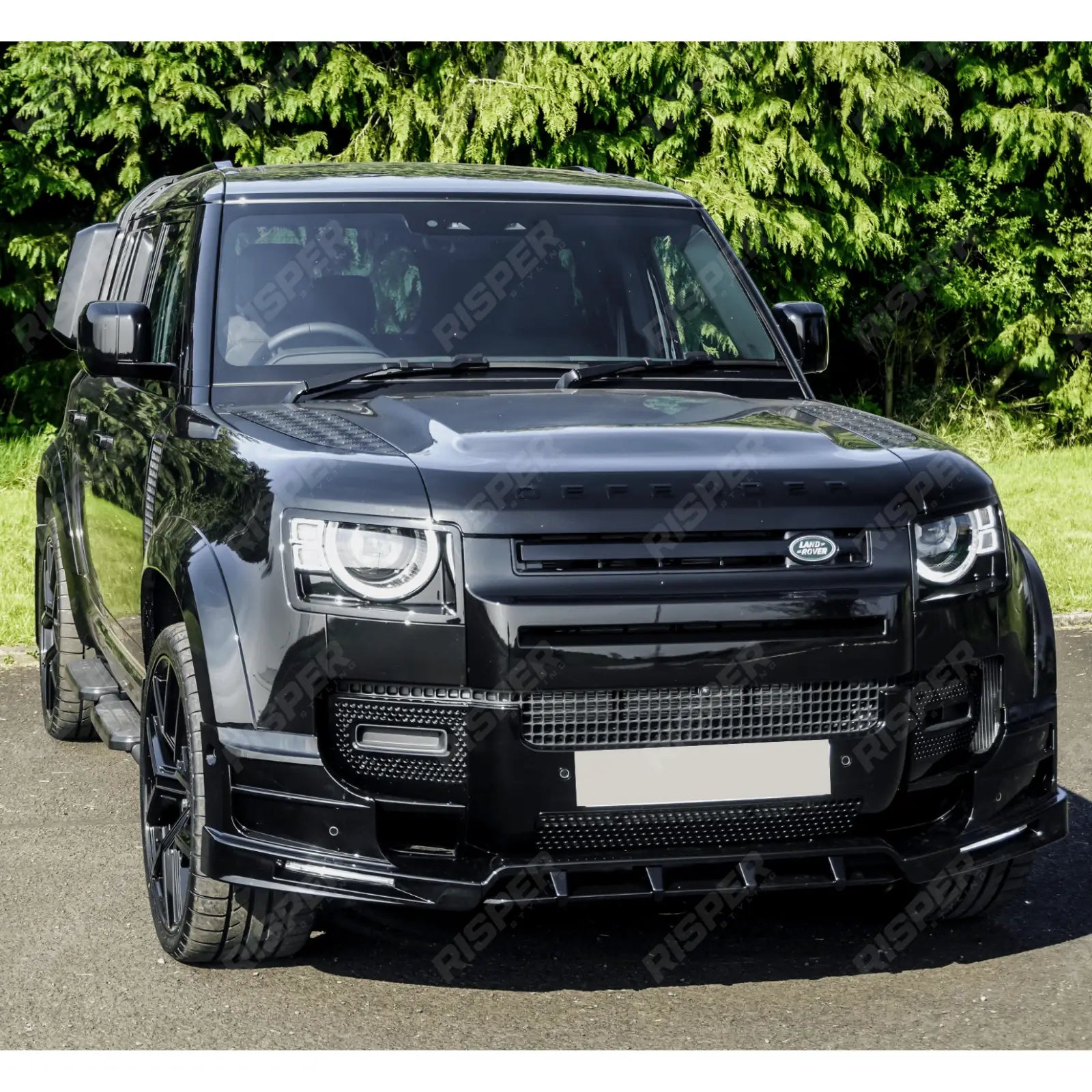 Land Rover Defender L663 2020 On - V2 Front Bumper Splitter With Led's ...