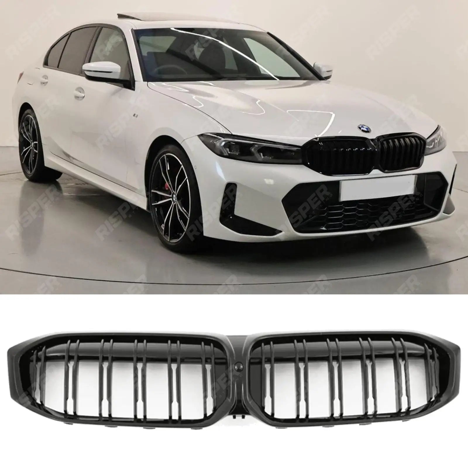 M Style Front Grille In Gloss Black For Bmw G20/G21 3 Series LCI ...