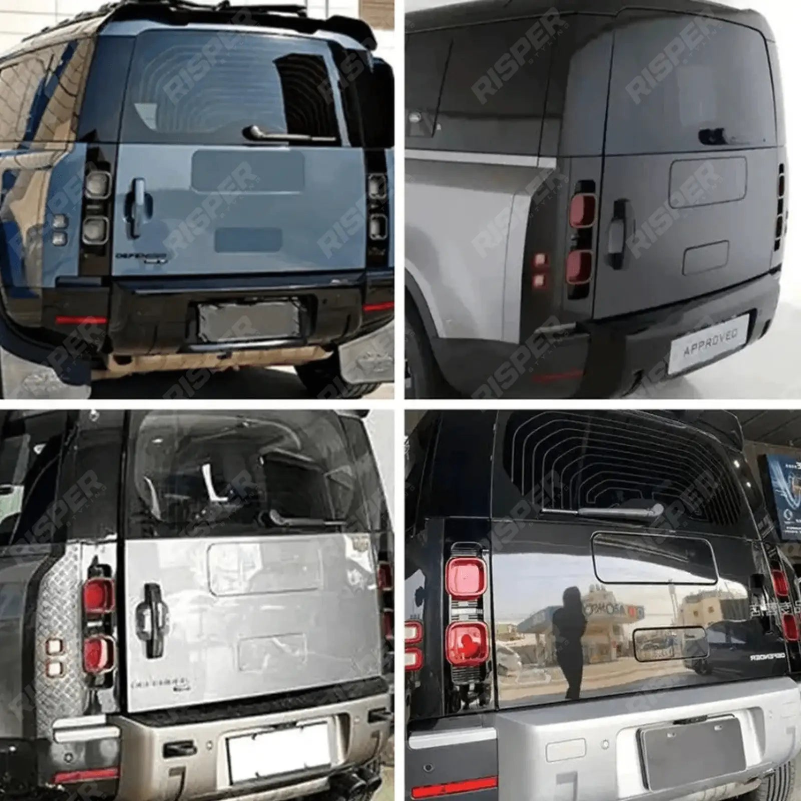 Spare Wheel Cover Removal Plate Colour Coded For Land Rover Defender L ...