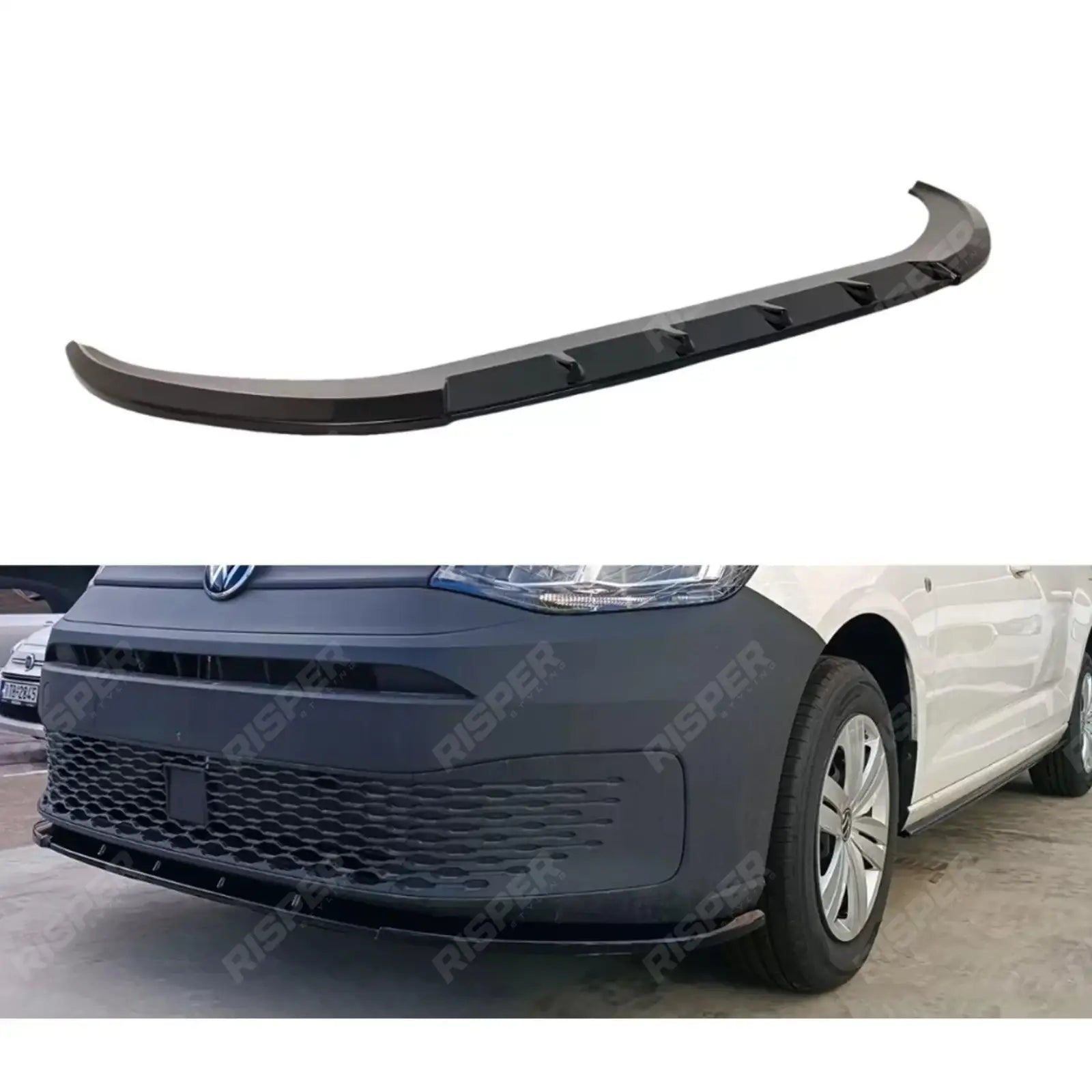 VW Caddy 2021 On V2 Front Bumper Splitter Lip - Gloss Black – RisperStyling