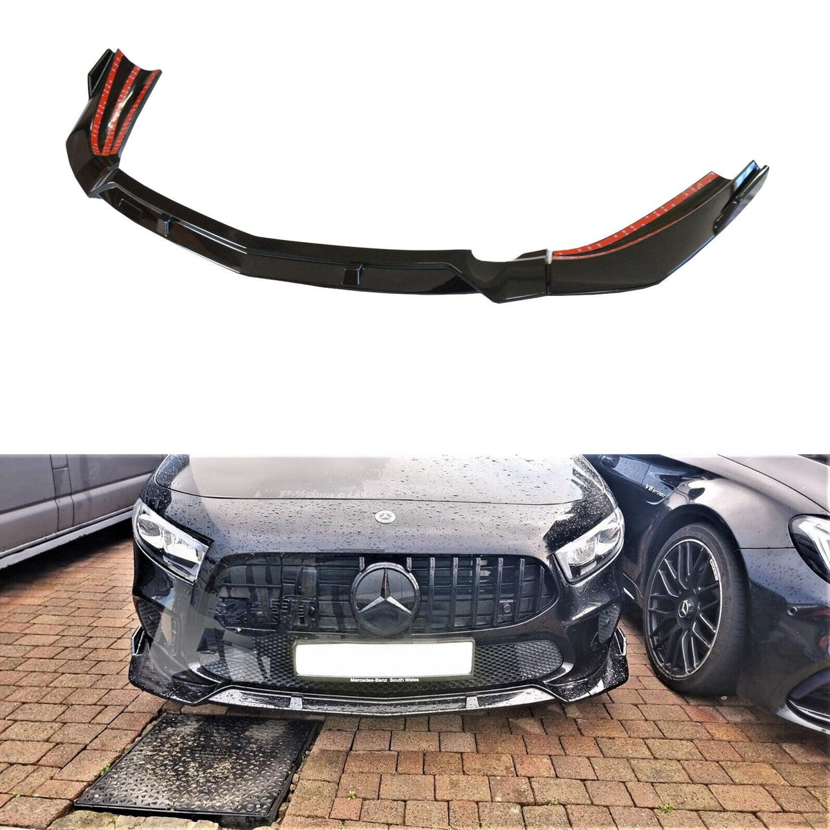 MERCEDES A CLASS 2018+ W177 FRONT SPLITTER LIP FOR SPORT / SE MODELS ...